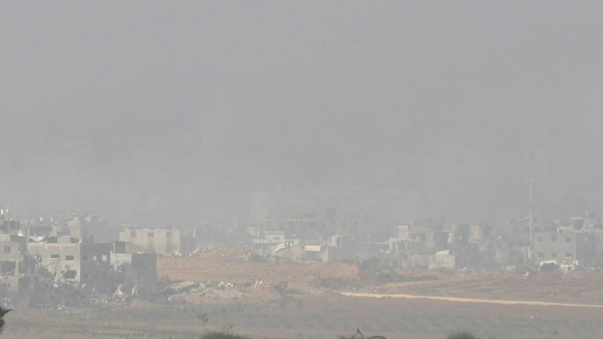 Skyline of northern Gaza seen from Israel’s Sderot