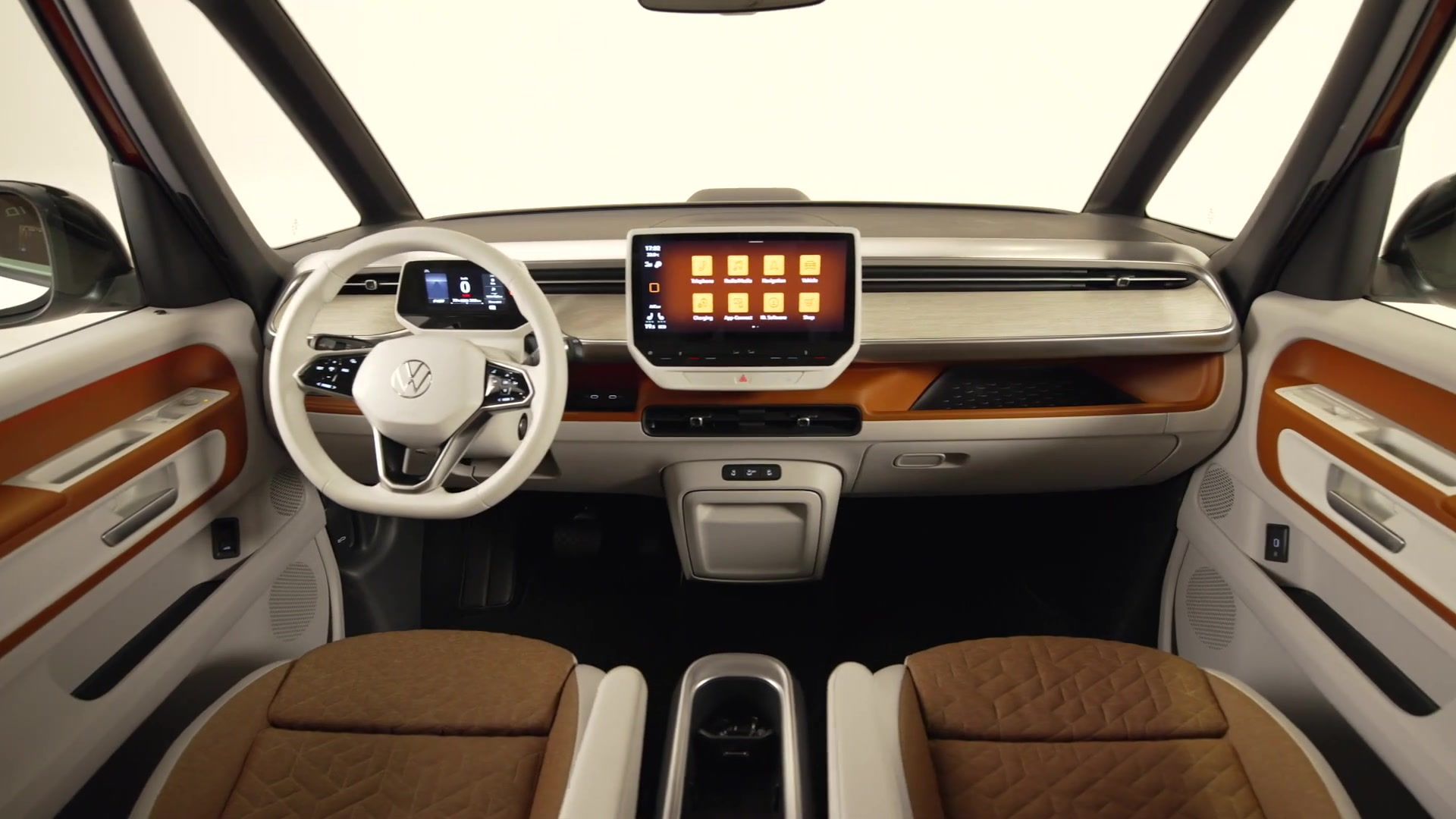 The new Volkswagen ID. Buzz Interior Design in Candy White and ...