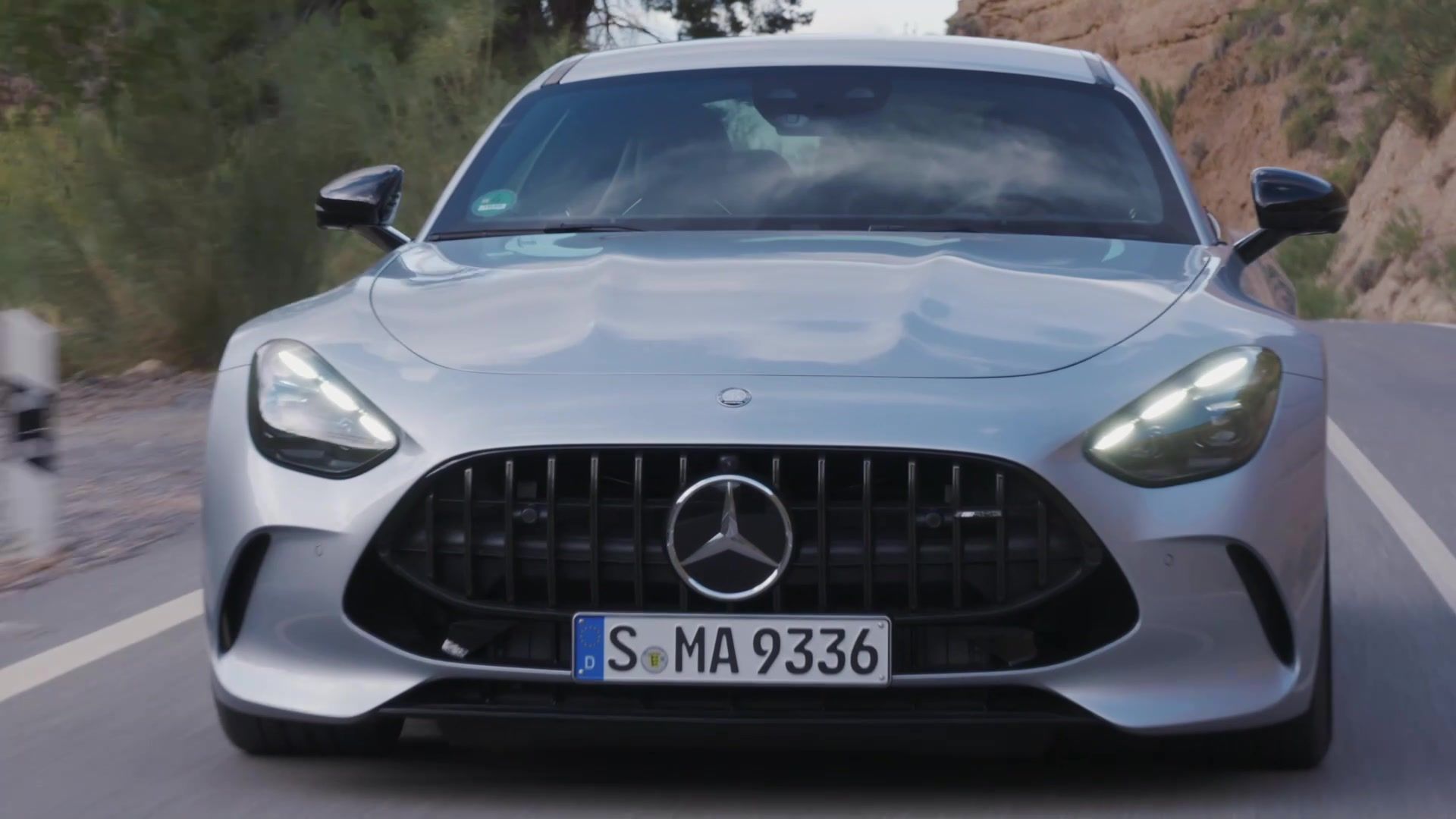The new Mercedes-AMG GT 63 4MATIC+ Coupe in Hightech Silver Driving Video